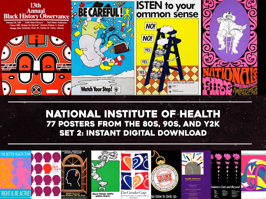 77 Retro Health Posters From 70s, 80s, 90s & Y2K | Image Bundle ...