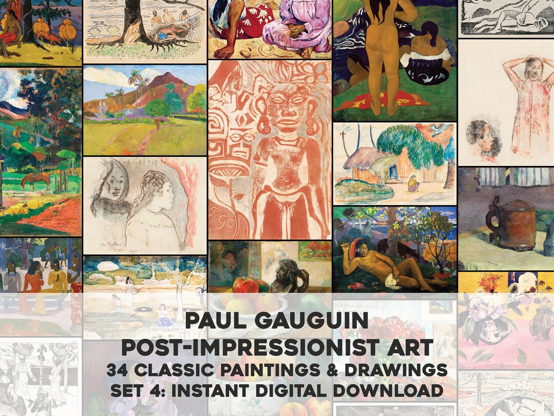 33 Paul Gauguin Impressionist Paintings | HQ Image Bundle Printable ...