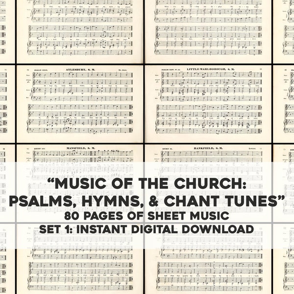 Vintage Church Hymns Sheets - Etsy