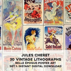 30 Awesome Vintage French Ads Posters Jules Cheret | HQ Image Bundle ...