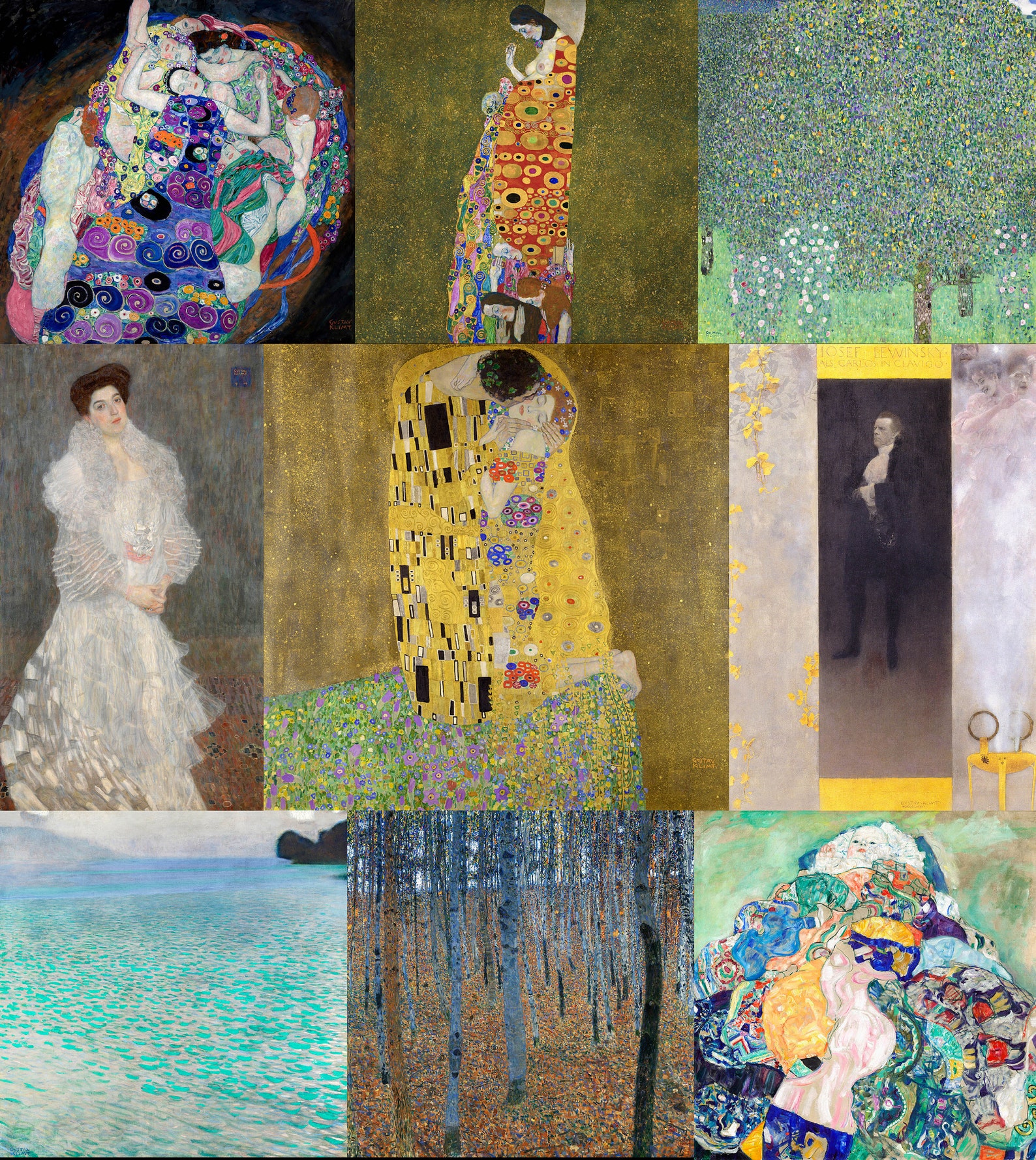 Gustav Klimt Large Works Art Nouveau Printable Wall Art Bundle - Etsy