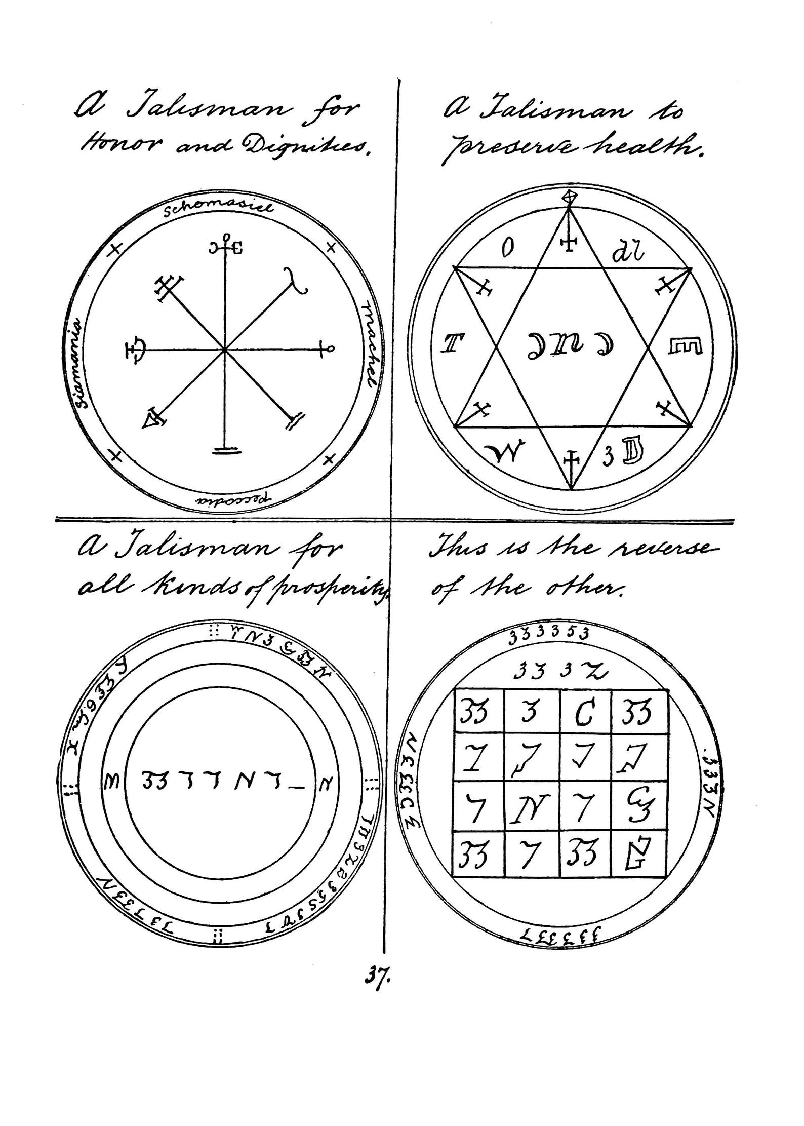 Raphael Ancient Manuscript Talismanic Magic | 103 Esoteric Images ...