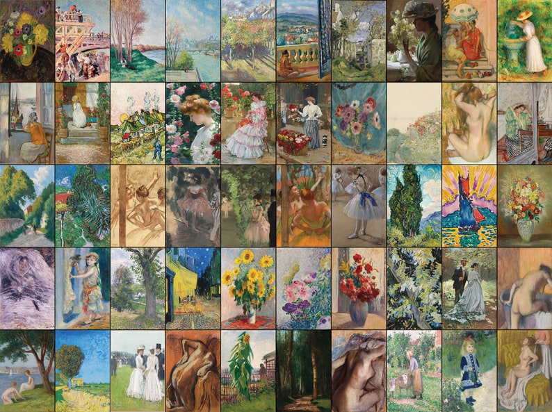 100 Pcs Impressionism Art COLLAGE KIT Set 4x6 HQ - Etsy