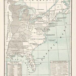9 Vintage American Historical Maps From 1889 Family World Atlas | Image ...