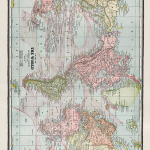 13 Vintage Global Infographic Maps 1889 Family World Atlas | HQ Image ...