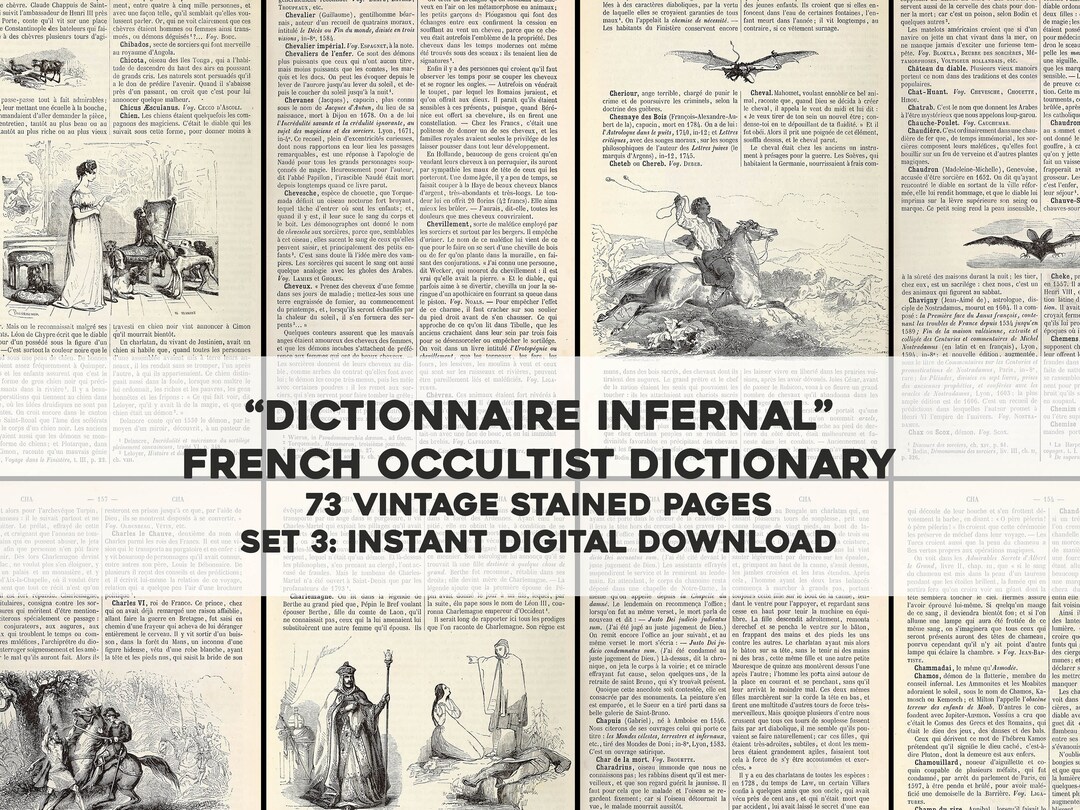 Dictionnaire Infernal French Occultist Dictionary - 73 Images Set 3 ...