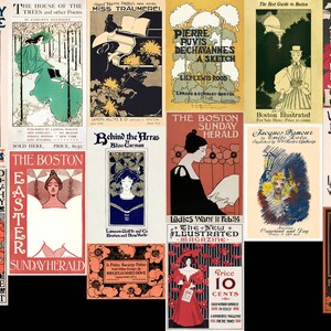 Ethel Reed Art Nouveau Printable Wall Art Bundle Vintage Women Portrait ...