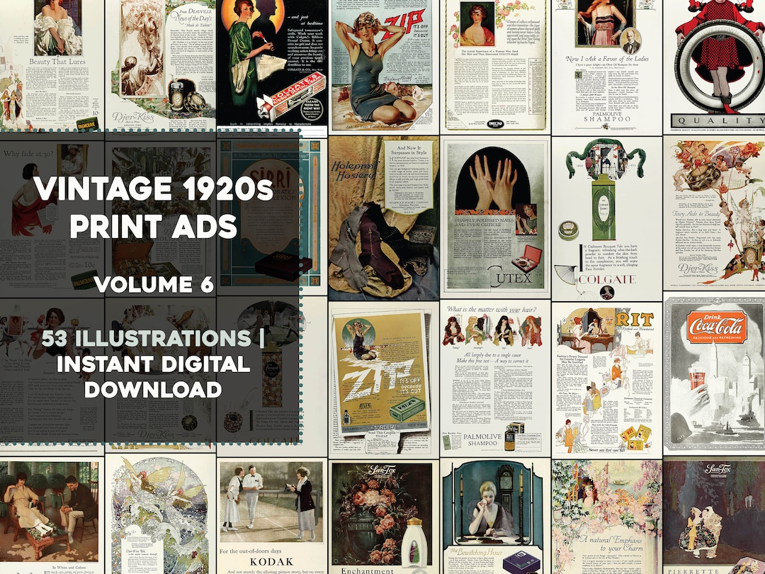 53 Awesome Vintage 1920s Print Advertisements | HQ Image Bundle ...