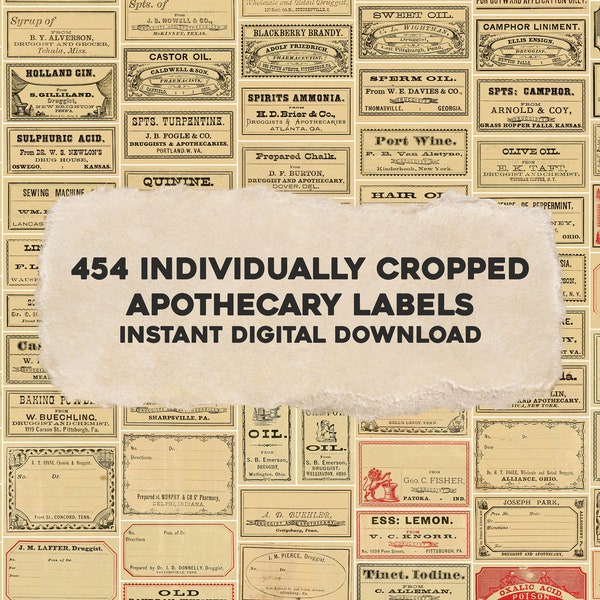 Old Pharmacy Labels - Etsy