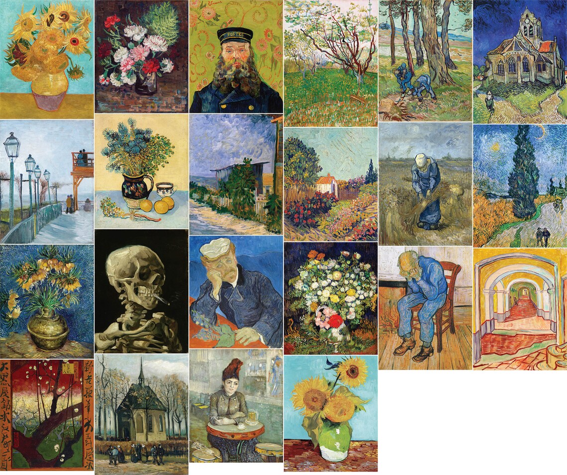 22 Vincent Van Gogh Impressionist Paintings HQ Image Bundle - Etsy