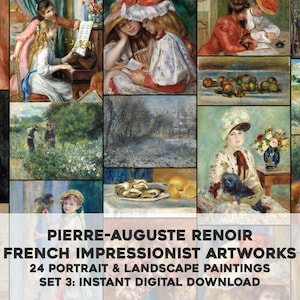 24 Pierre Renoir Impressionist Paintings | HQ Image Bundle Printable ...