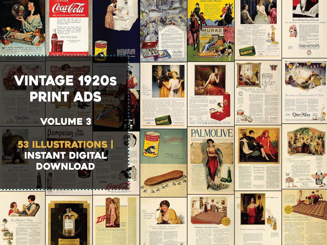 53 Awesome Vintage 1920s Print Advertisements | HQ Image Bundle ...