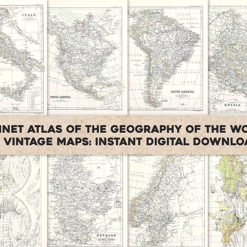 Greek Atlas Map - Etsy UK