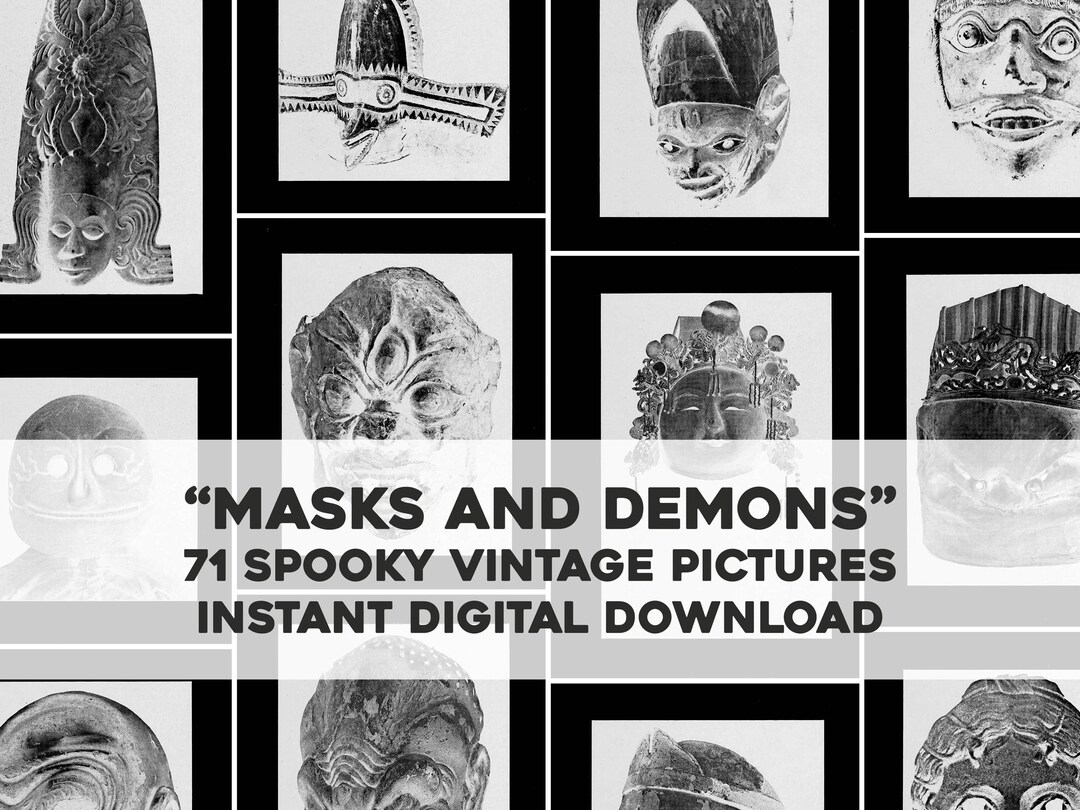 Masks and Demons Inverted | 71 Black and White Photographs | Vintage ...