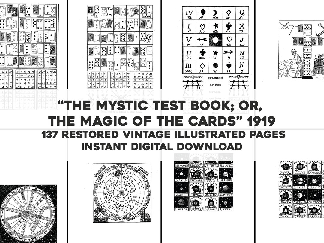 137 Pages of Cartomancy Playing Card Spreads & Symbolism | HQ Vintage ...