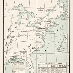 9 Vintage American Historical Maps From 1889 Family World Atlas | Image ...