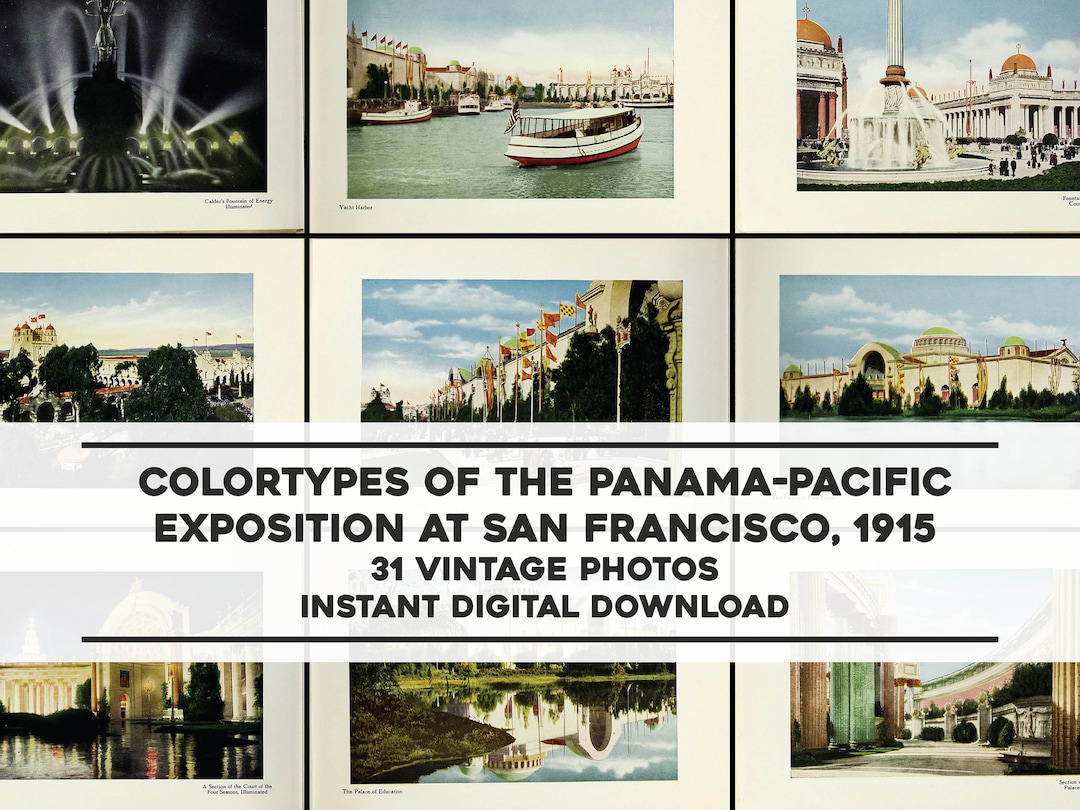 31 Vintage Aesthetic Panama Color Type Postcards | Image Bundle ...