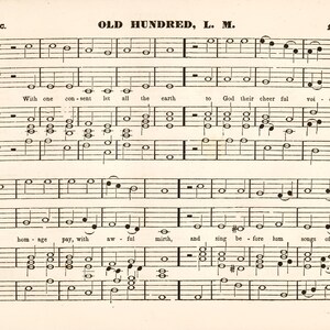 80 Pages of Church Psalms Hymns and Chant Tunes Vintage Sheet Music ...