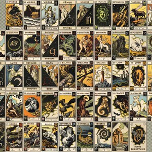 Astrological Zodiac Tarot Card High Resolution Image Bundle - Etsy