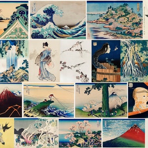 Katsushika Hokusai Japanese Paintings & Woodblock Prints Printable Wall ...