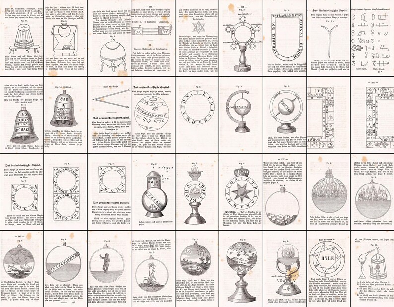 Miracle Book of Divine Magic | 36 HQ Vintage Image Bundle Resource ...