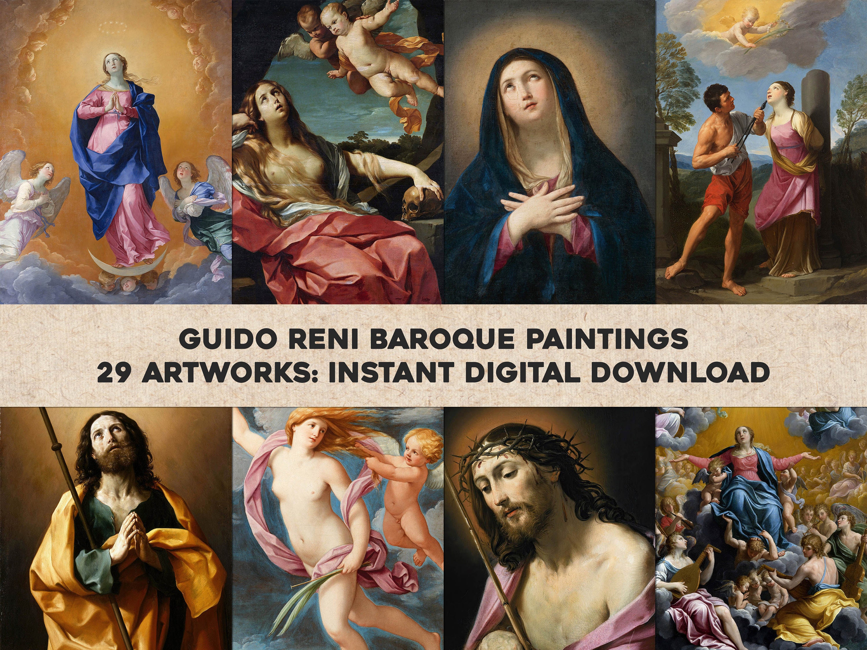29 Beautiful Guido Reni Paintings Biblical Renaissance HQ - Etsy