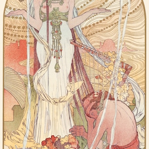 30 Beautiful Alphonse Mucha Artworks HQ Image Bundle Printable Wall Art ...