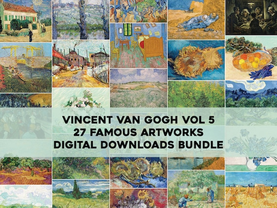 27 Vincent Van Gogh Impressionist Paintings HQ Image Bundle - Etsy