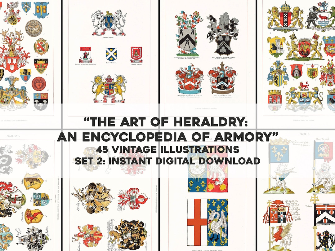 45 Restored Heraldry Coat of Arms Armory Images Set 2 | HQ Image Bundle ...