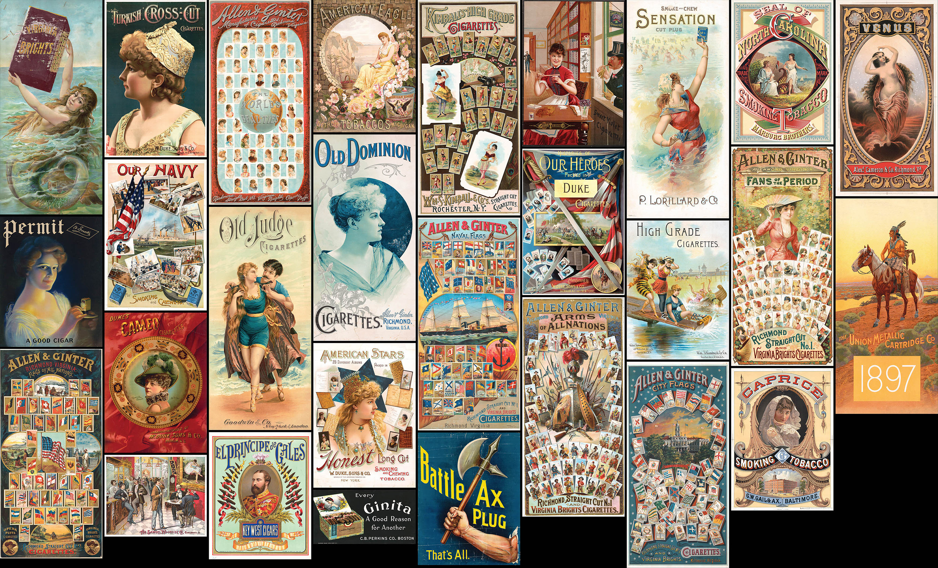 28 Vintage 1800s Tobacco Cigarette Lithograph Print - Etsy