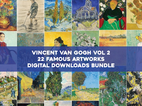 22 Vincent Van Gogh Impressionist Paintings HQ Image Bundle - Etsy
