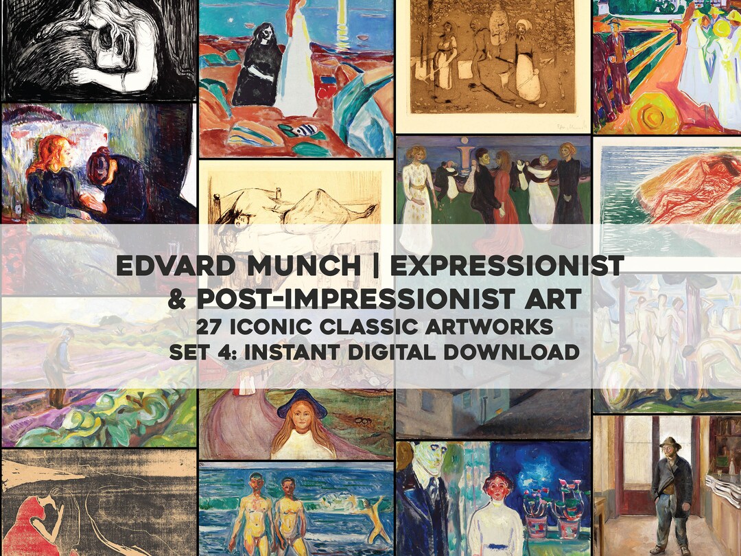 27 Edvard Munch Expressionist Paintings Artworks HQ Image Bundle ...