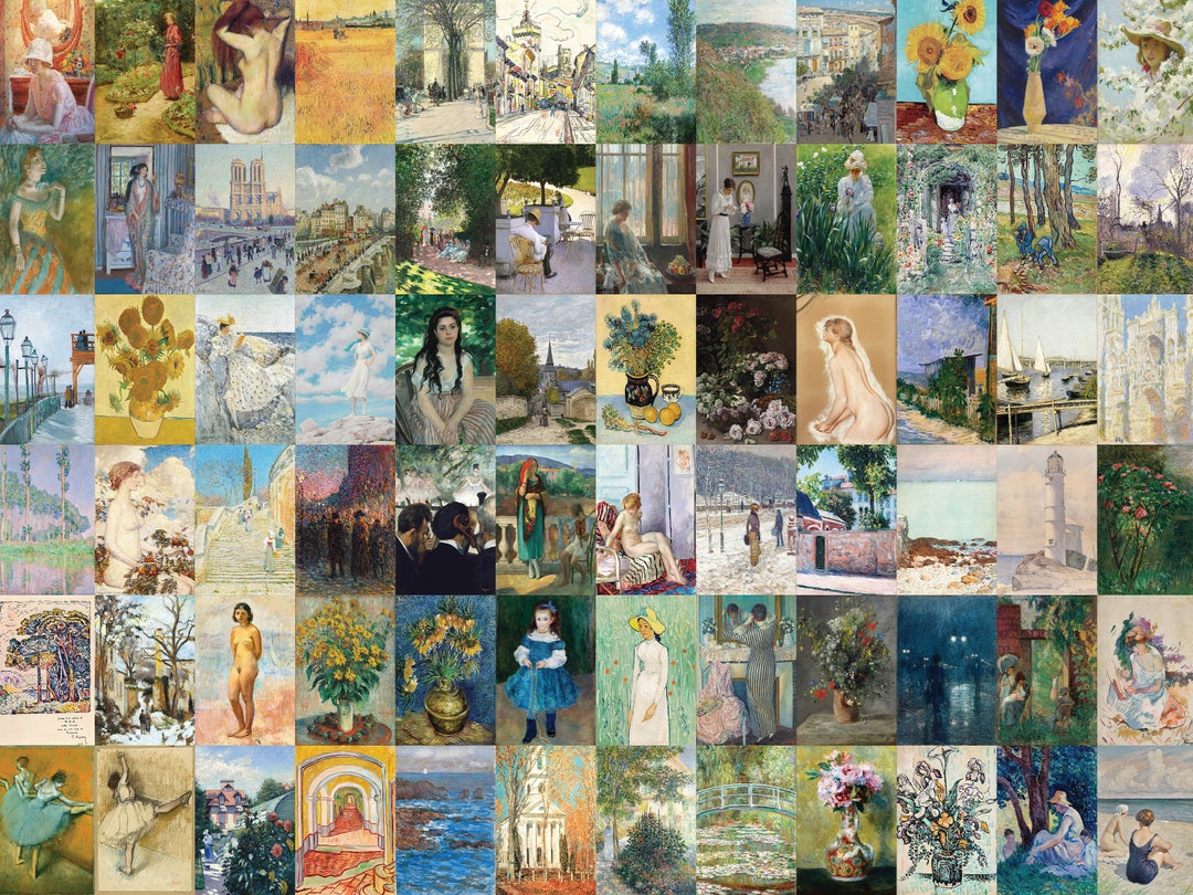 100 Pcs Impressionism Art COLLAGE KIT Set 4"x6" | HQ Image Bundle ...