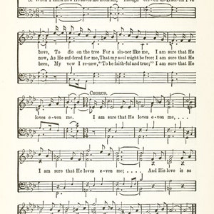 100 Hymn Pages From an Old 1917 Hymnal, Restored Vintage Sheet Music ...