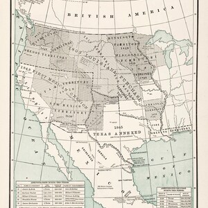 9 Vintage American Historical Maps From 1889 Family World Atlas | Image ...