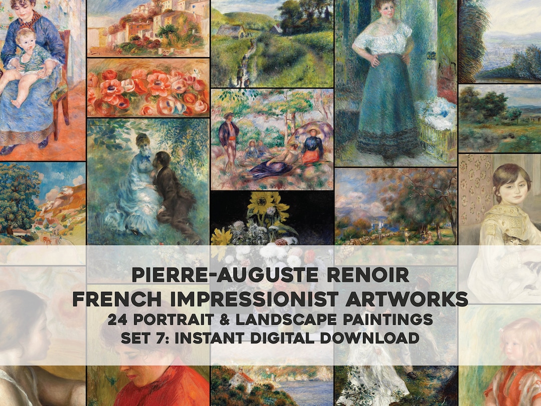 24 Pierre Renoir Impressionist Paintings | HQ Image Bundle Printable ...