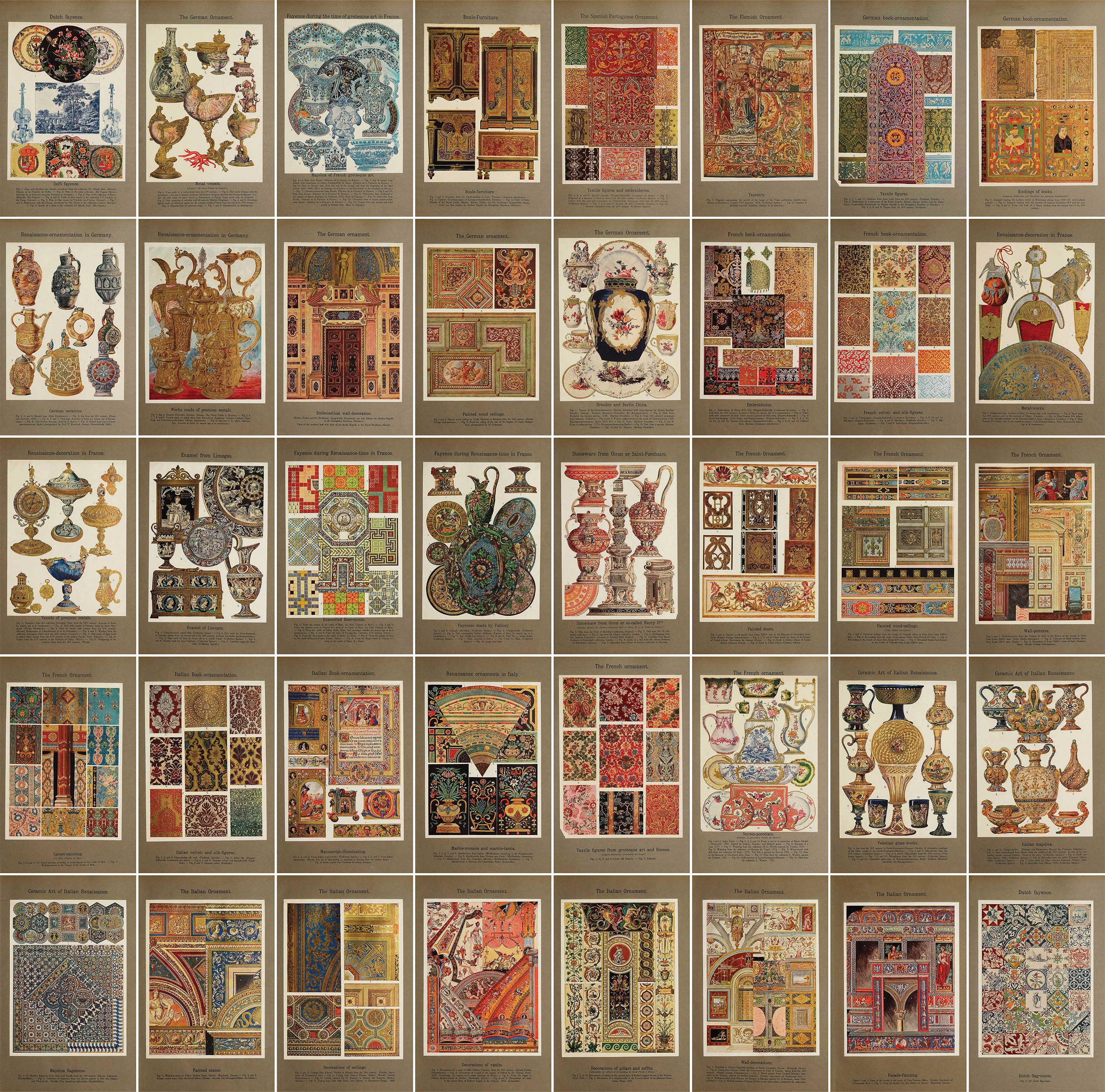 40 Historical Ornamental Designs Illustrations | Vintage Distressed ...