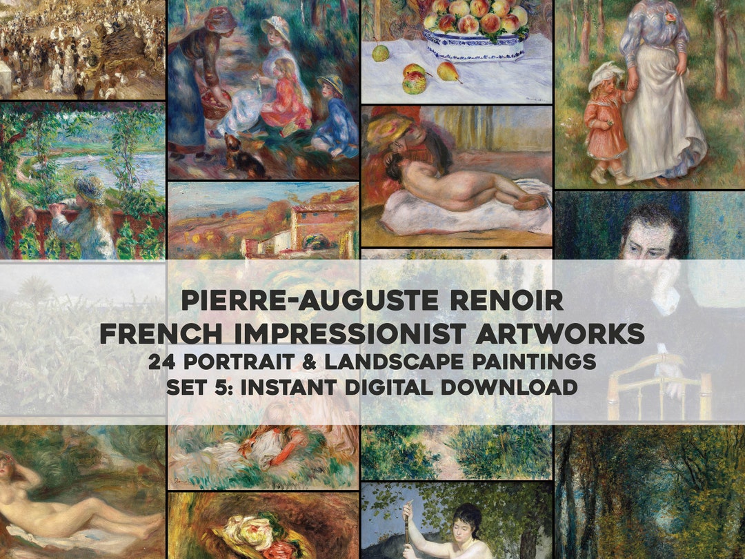 24 Pierre Renoir Impressionist Paintings | HQ Image Bundle Printable ...