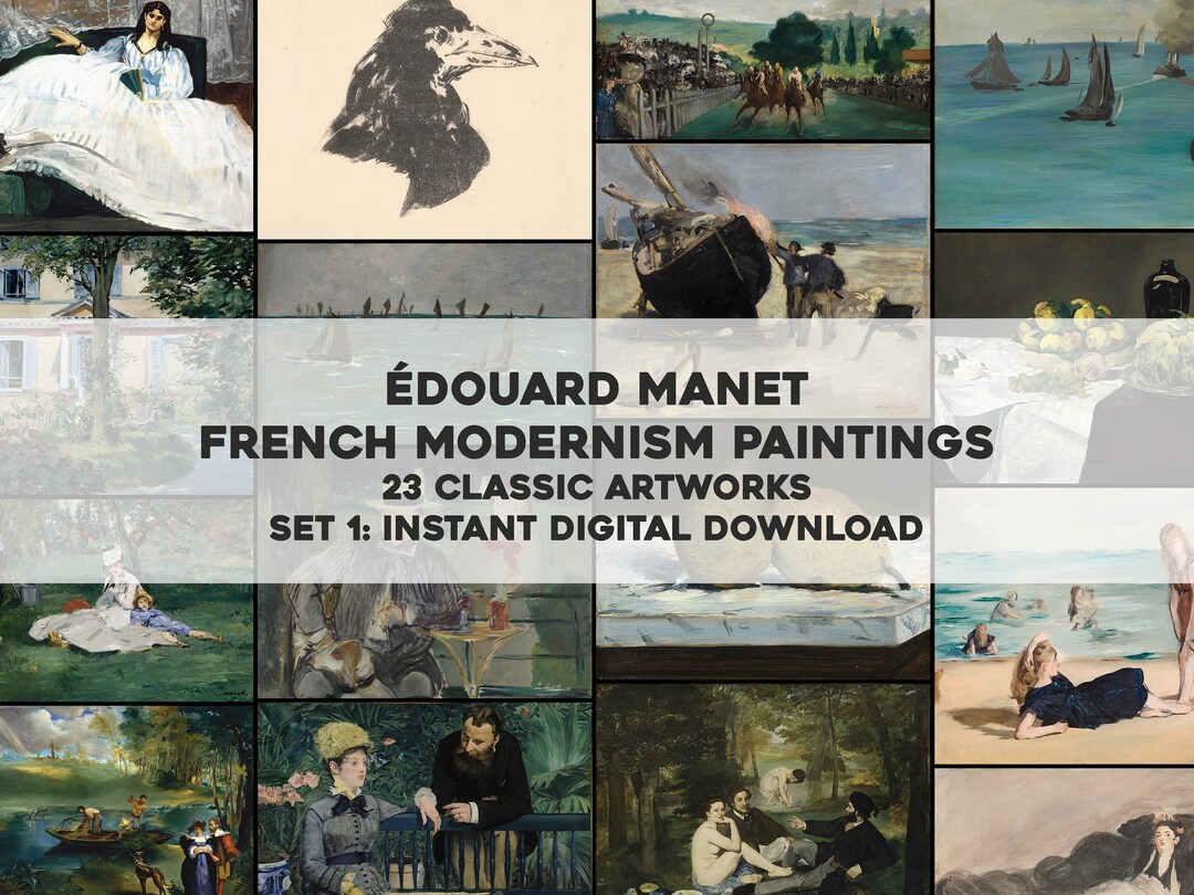 23 Edouard Manet Impressionist Paintings | HQ Image Bundle Printable ...