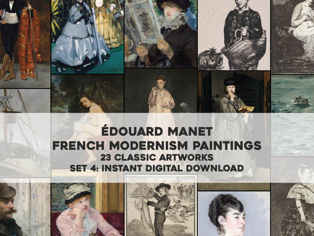 23 Edouard Manet Impressionist Paintings | HQ Image Bundle Printable ...