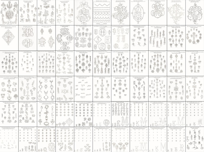 66 Vintage Hand Embroidery Design Sheets Pages | HQ Restored Vintage ...