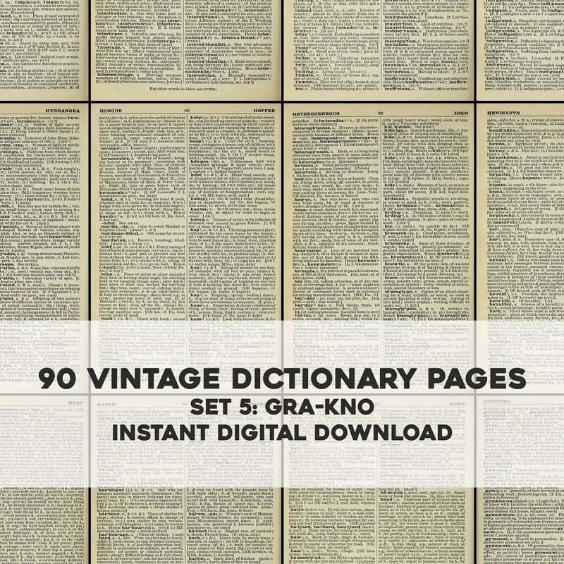 Dictionary Page - Etsy
