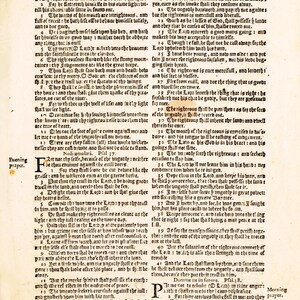 The Book of Psalms 17th Century Version | 42 Printable Images | Vintage ...