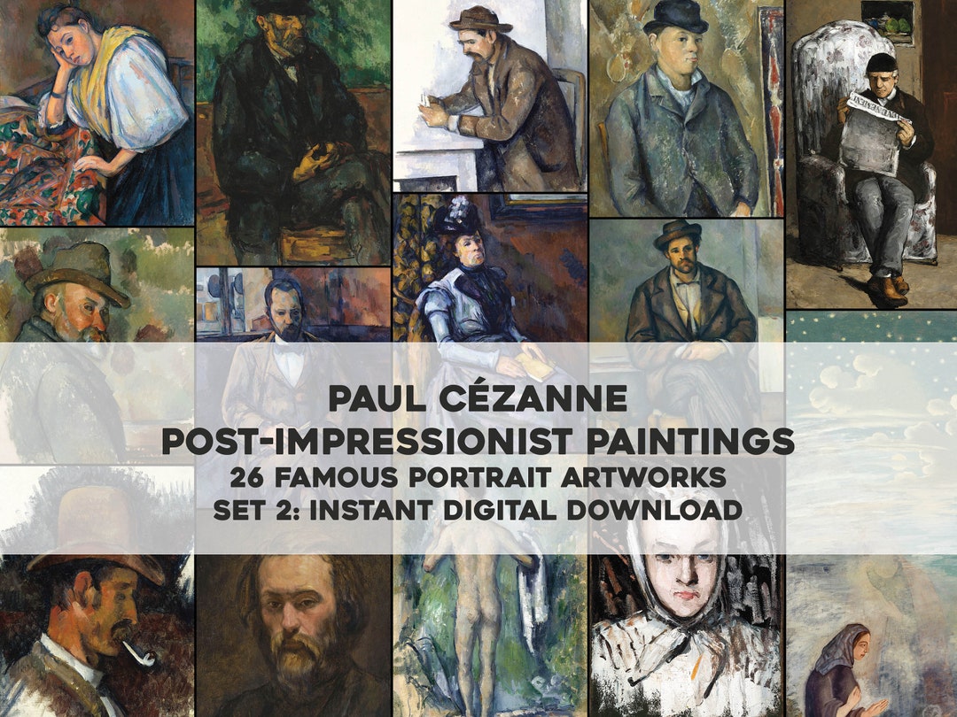 26 Paul Cezanne Impressionist Portraits Paintings | HQ Image Bundle ...
