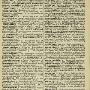 90 Vintage English Dictionary Pages Set 2 BOB-CON | HQ Image Resource ...