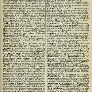 90 Vintage English Dictionary Pages Set 5 GRA-KNO | HQ Image Resource ...