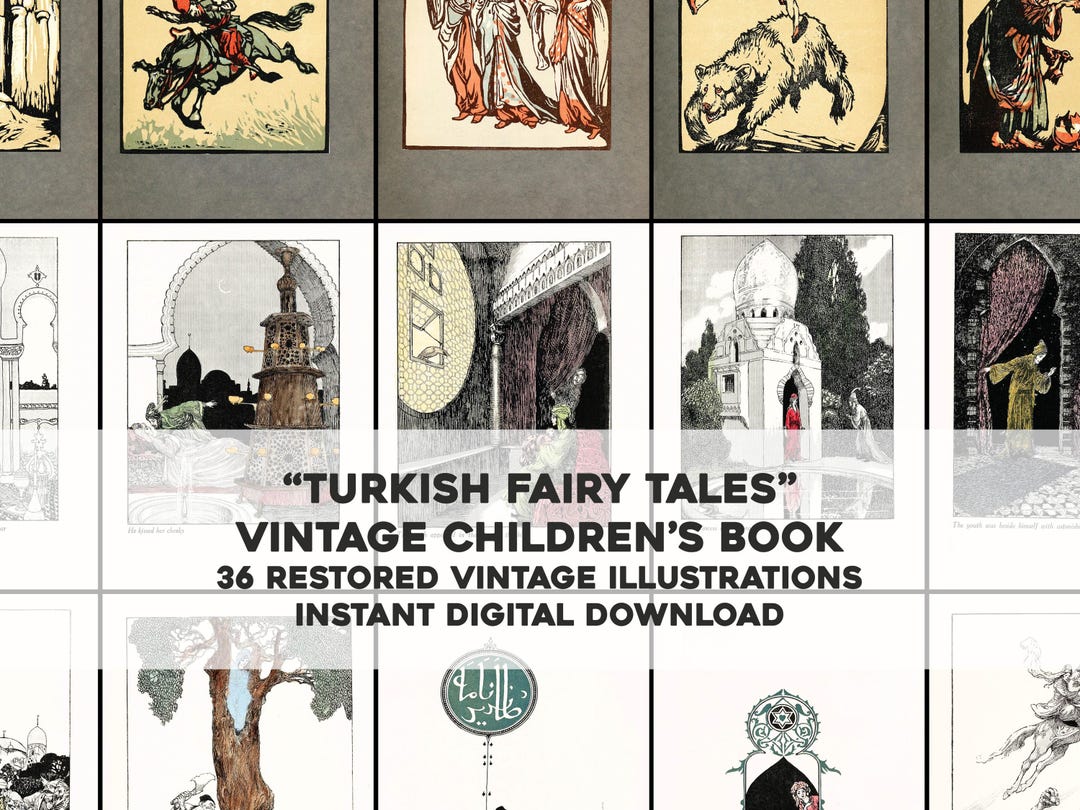 Turkish Fairy Tale Illustrations | 36 HQ Restored Images Bundle ...