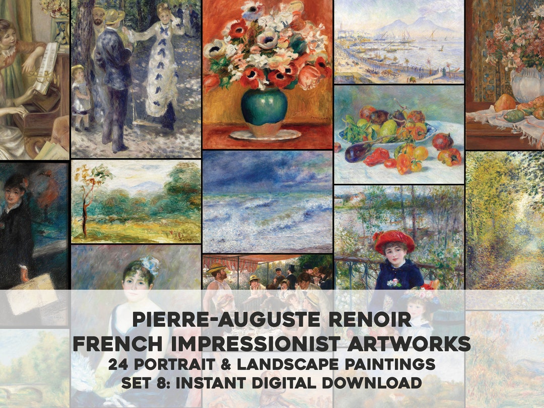 24 Pierre Renoir Impressionist Paintings | HQ Image Bundle Printable ...