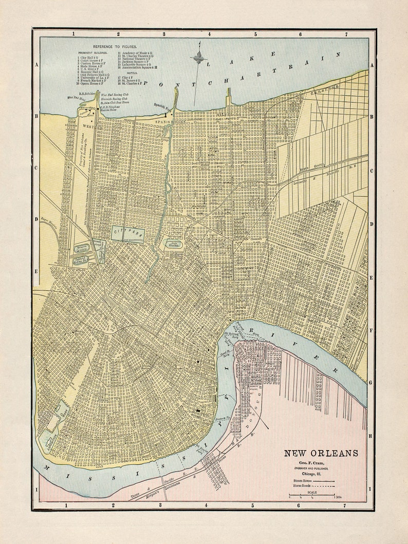 23 Vintage Maps of USA Major Cities 1889 Family World Atlas - Etsy