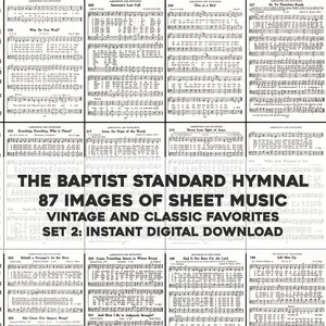 87 Baptist Standard Hymnals Church Psalms Hymns Vintage Sheet Music ...